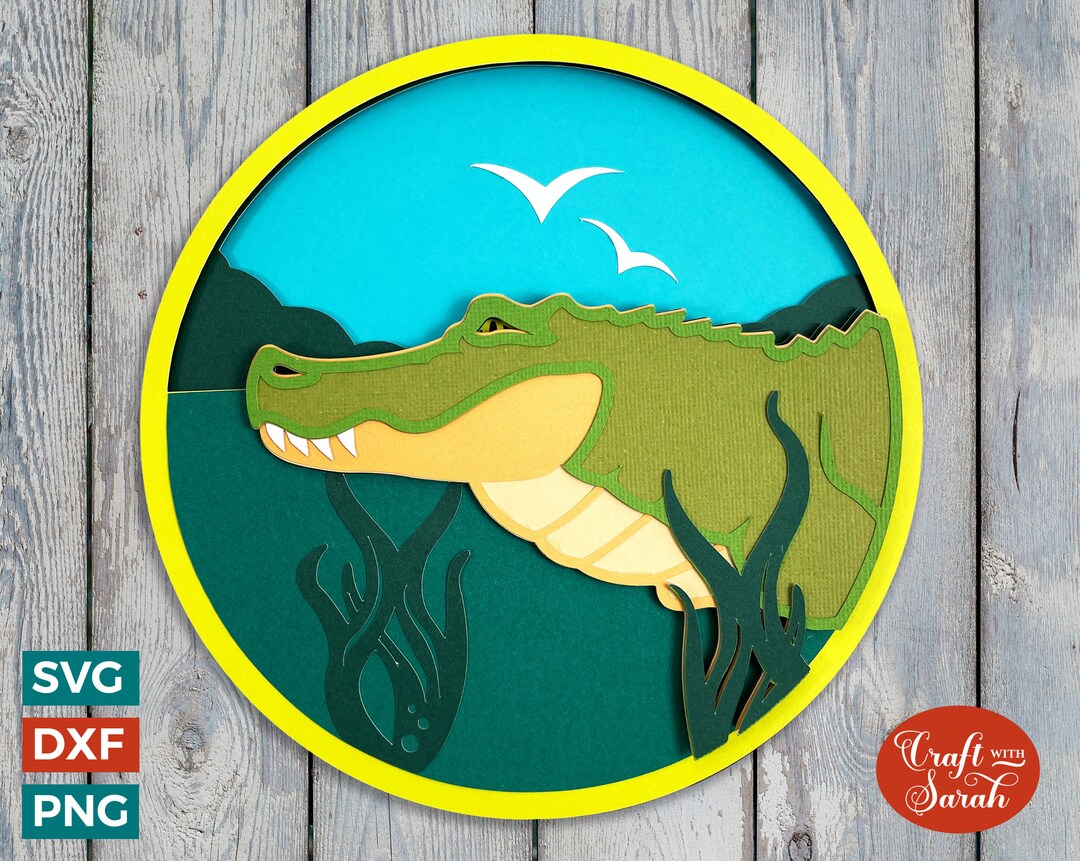 Alligator SVG | 3D Layered Florida Alligator Cutting File - Etsy