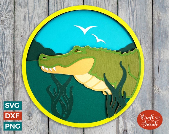 Alligator SVG 3D Layered Florida Alligator Cutting File - Etsy Canada