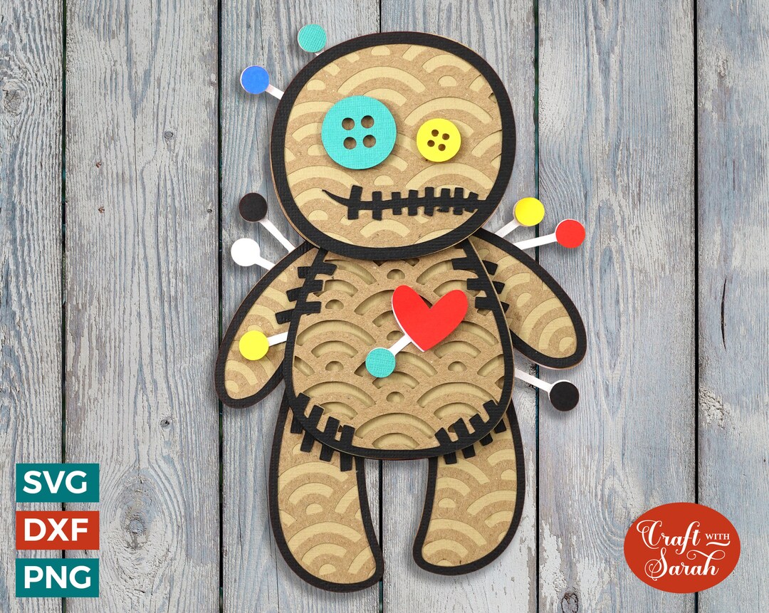 Voodoo Doll SVG | Layered Halloween Voodoo Doll Cutting File - Etsy