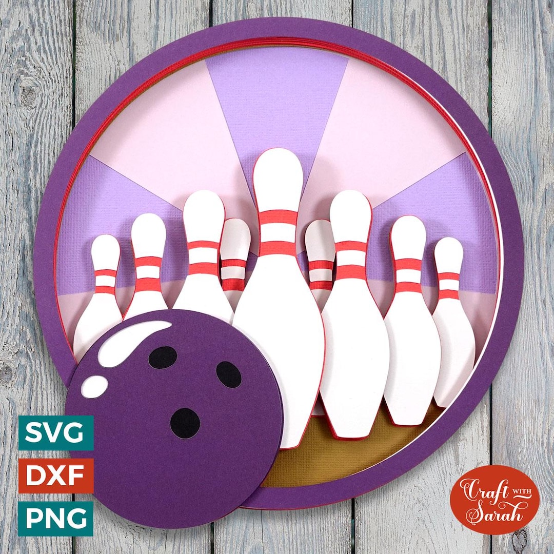 10 Pin Bowling SVG | 3D Bowling Alley Cut Files - Etsy