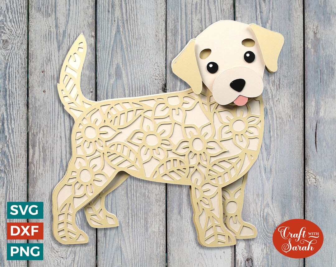 Labrador Puppy SVG | Layered Labrador Retriever Cutting File - Etsy