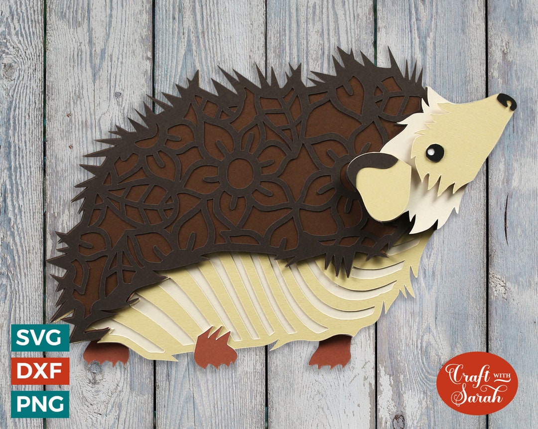 Hedgehog SVG | Layered Woodland Hedgehog Cutting File - Etsy