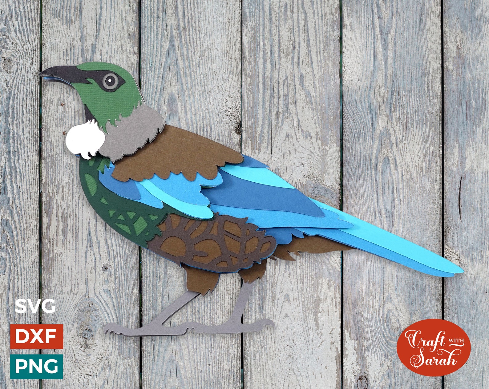 Tui Bird SVG | Layered Tui Bird Cutting File - Etsy UK