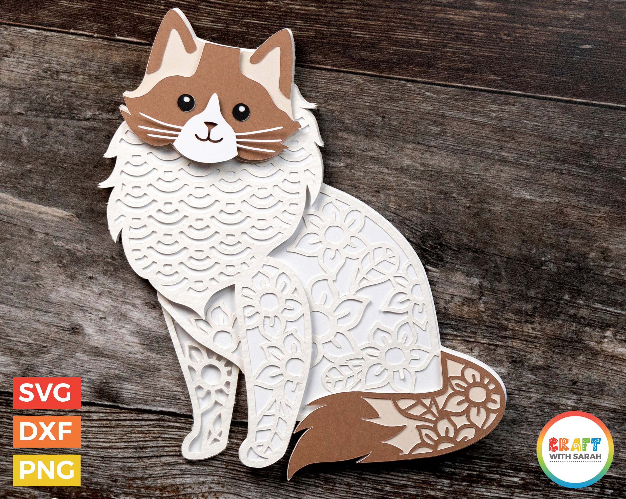 Ragdoll Cat Layered SVG Layered Ragdoll Cat Cutting File | Etsy
