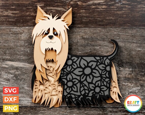 Silky Terrier SVG Layered Silky Terrier Dog Cutting File | Etsy