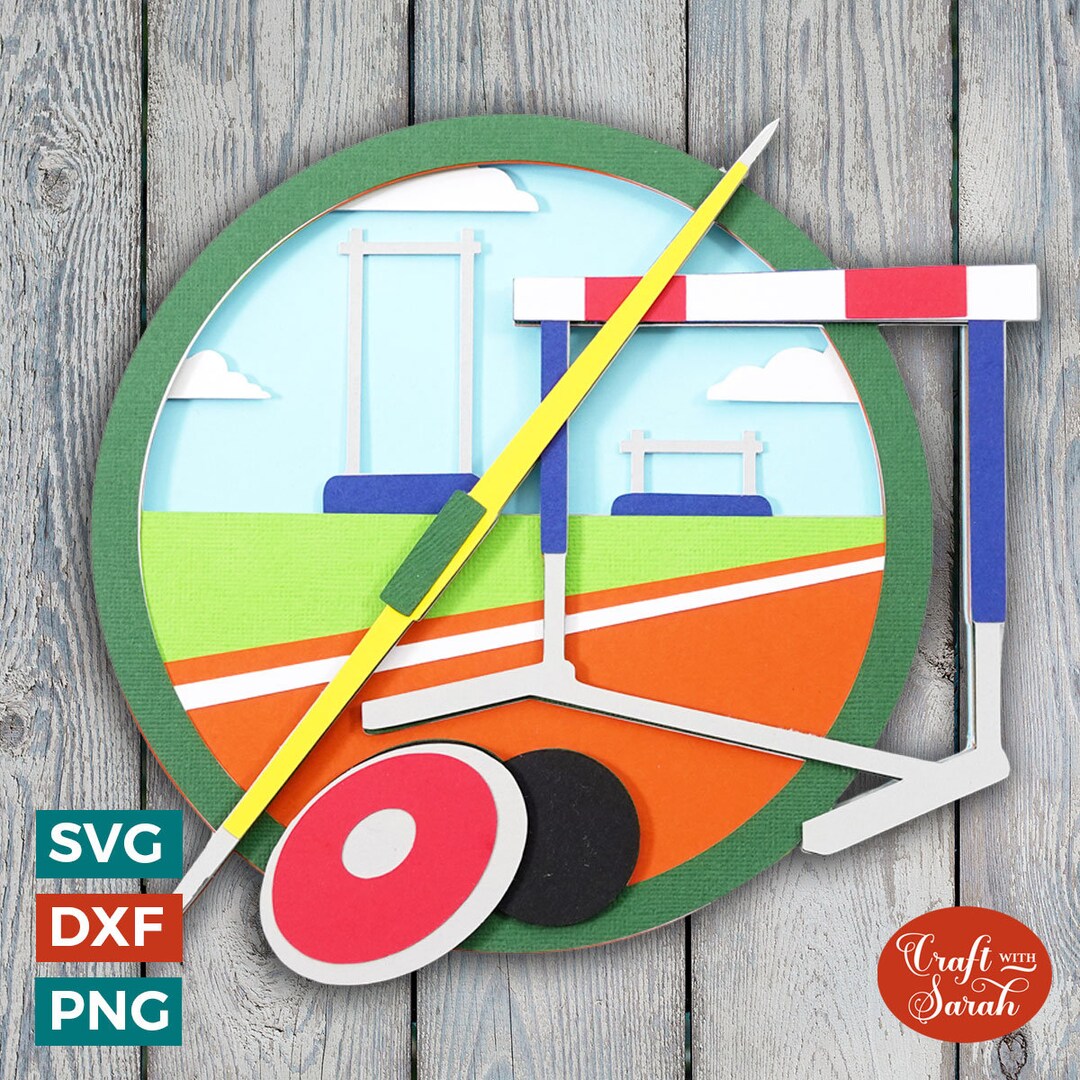 Athletics SVG | Layered Track & Field Sport Cut Files - Etsy