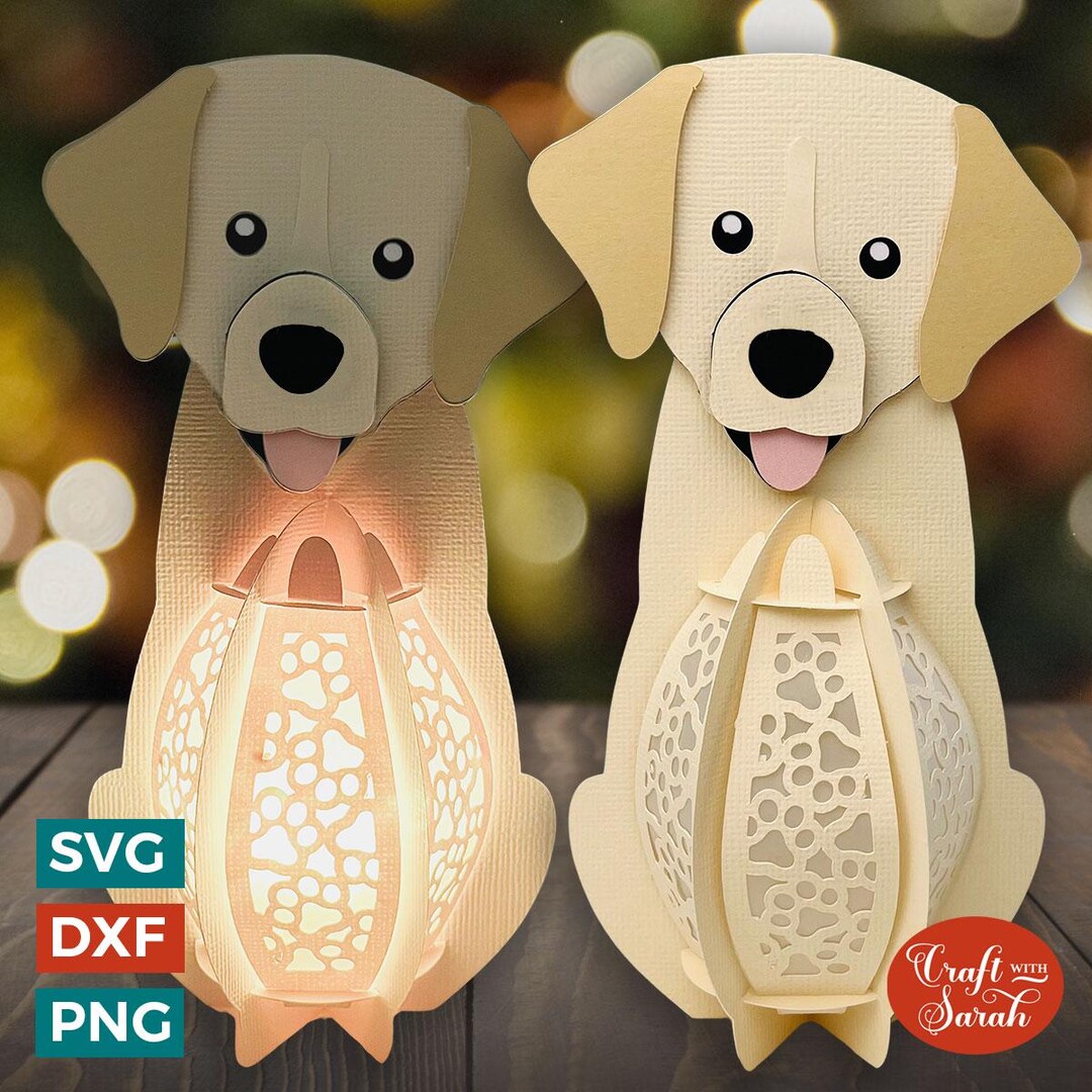Labrador Lantern SVG | Layered Labrador Retriever Lantern Cutting File ...