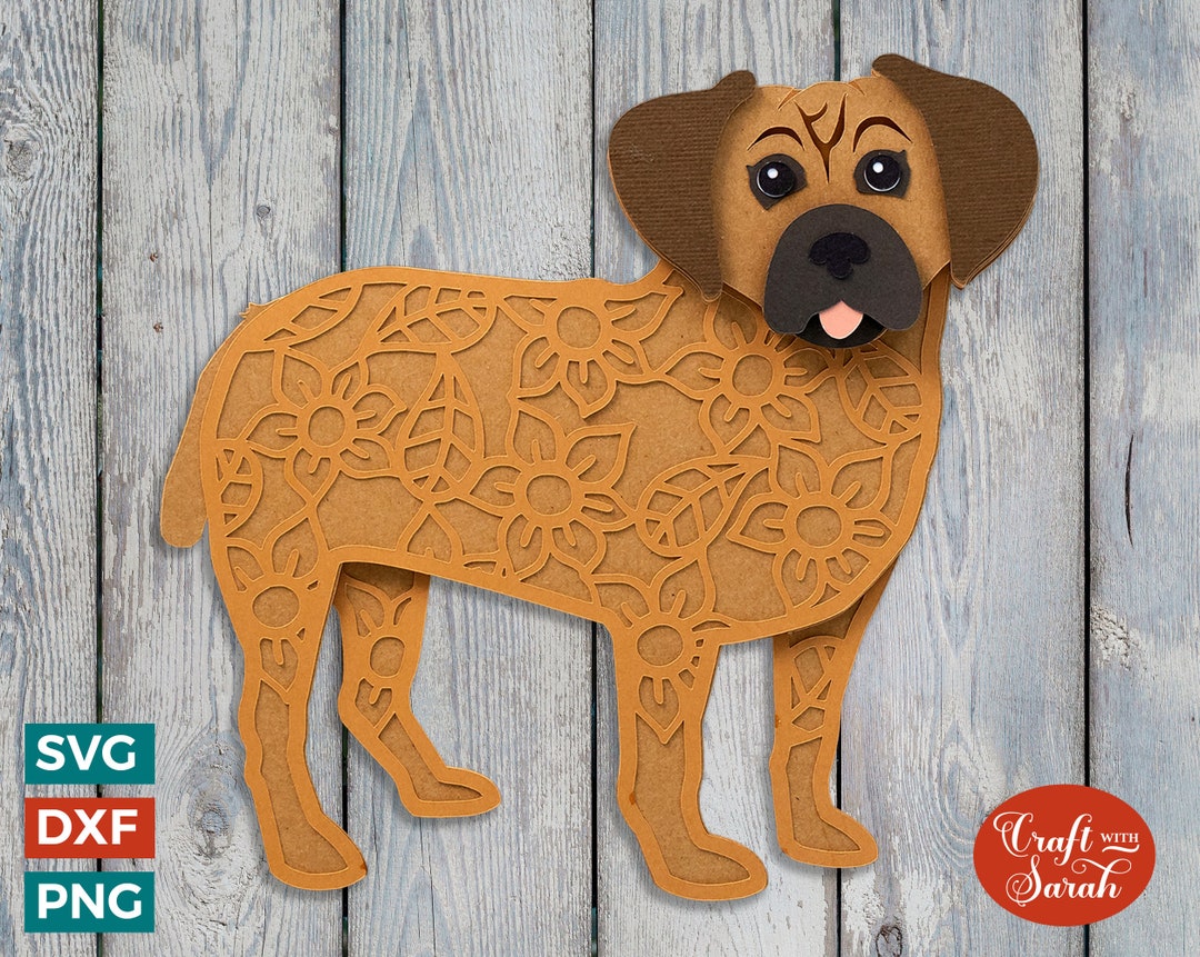 Puggle SVG | Layered Pug X Beagle Dog Cutting File - Etsy
