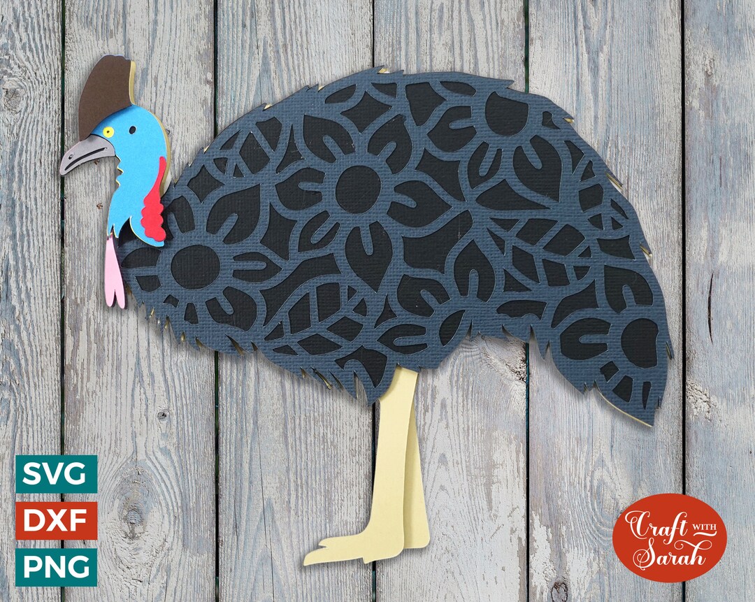 Cassowary SVG | Layered Cassowary Cutting File - Etsy