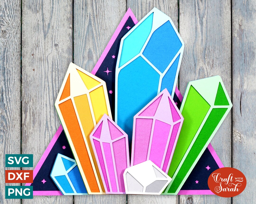 Crystals SVG | Layered Healing Crystals Cutting File - Etsy
