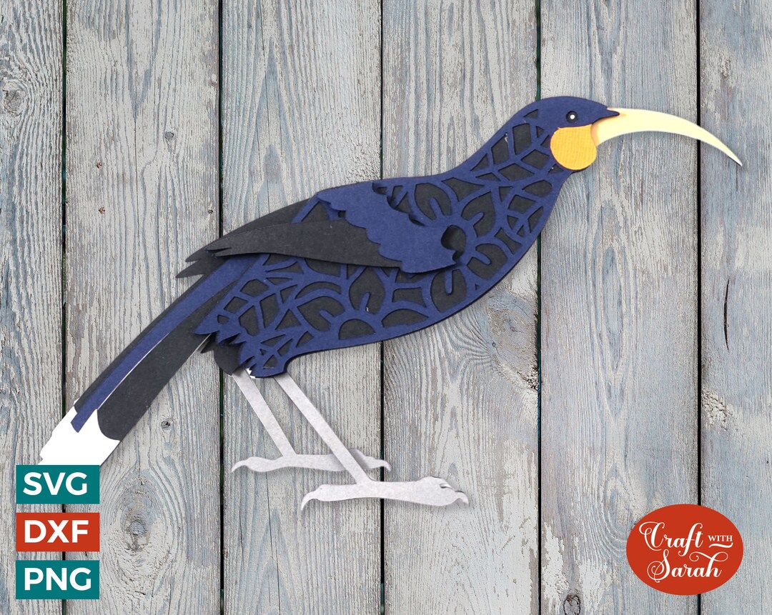 Huia Bird SVG | 3D Layered Bird Cutting File - Etsy