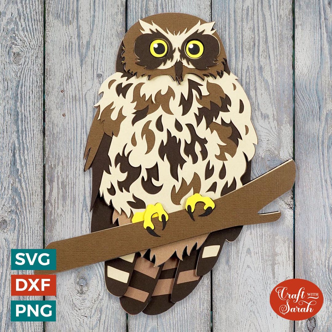 Morepork Owl SVG | Layered Morepork Owl Cutting File - Etsy