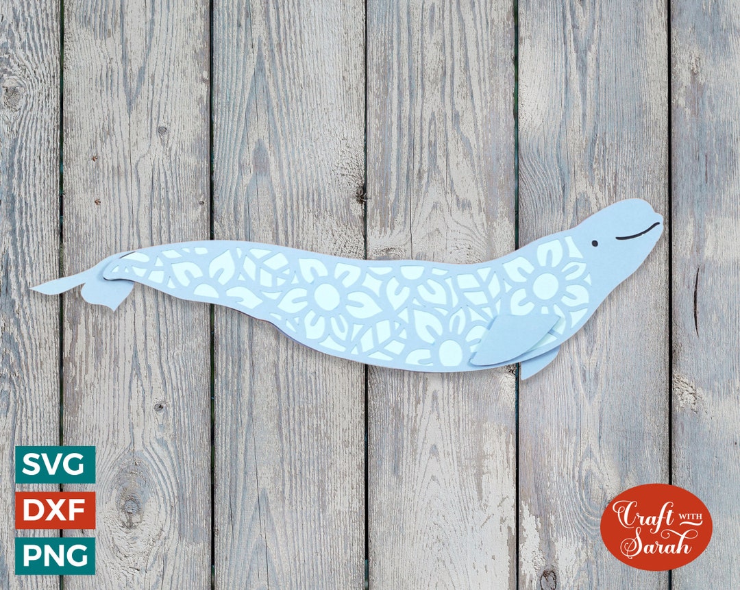 Beluga Whale SVG | Layered Beluga Whale Cutting File - Etsy