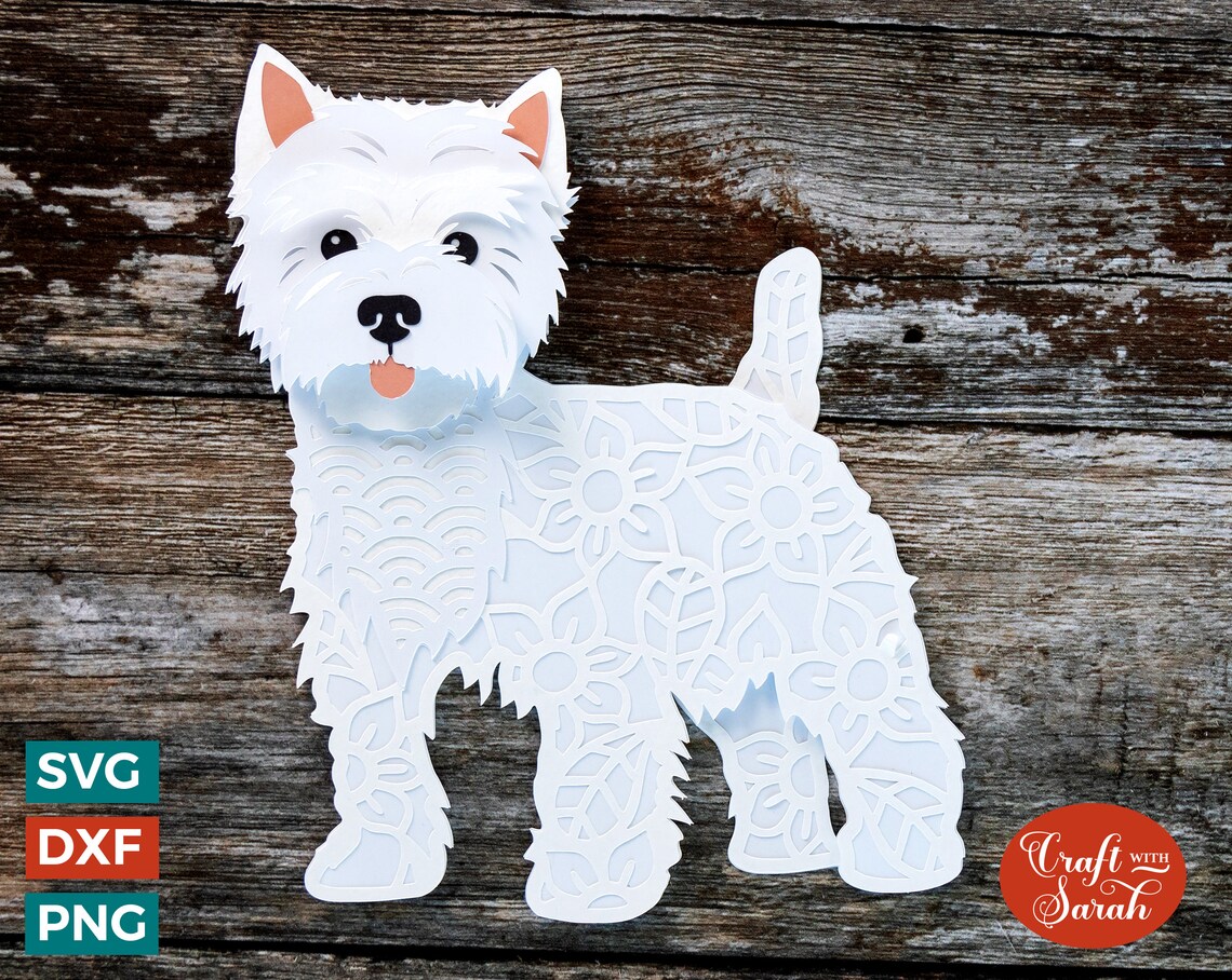 Westie SVG Layered West Highland Terrier Cutting File | Etsy UK