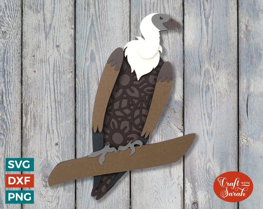 Vulture SVG | 3D Layered Vulture Scavenger Bird Cutting File - Etsy
