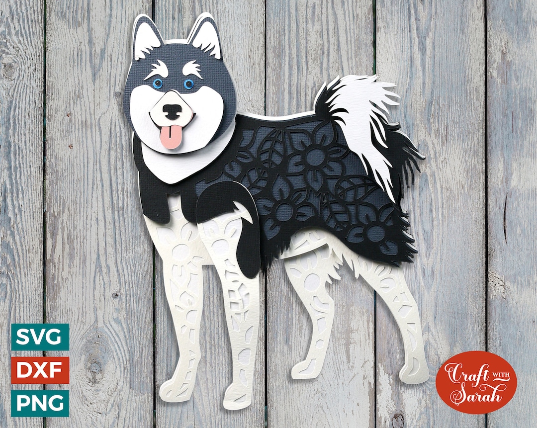 Klee Kai SVG | Layered Alaskan Klee Kai Dog Cutting File - Etsy