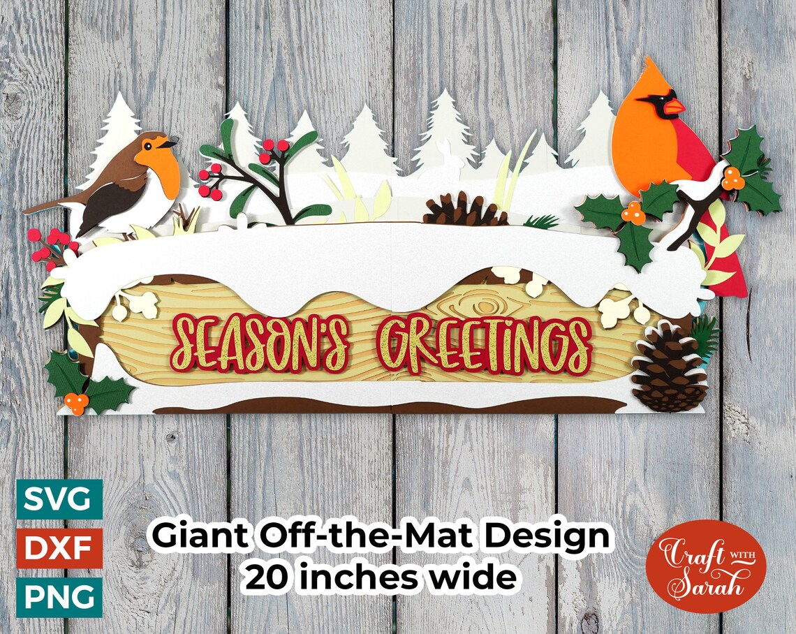 GIANT Winter Sign SVG Off-the-mat Snow Scene SVG - Etsy