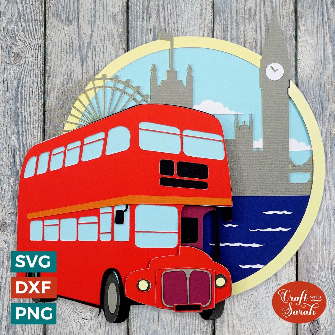 London Bus SVG | Layered City Vehicle Cut Files - Etsy UK