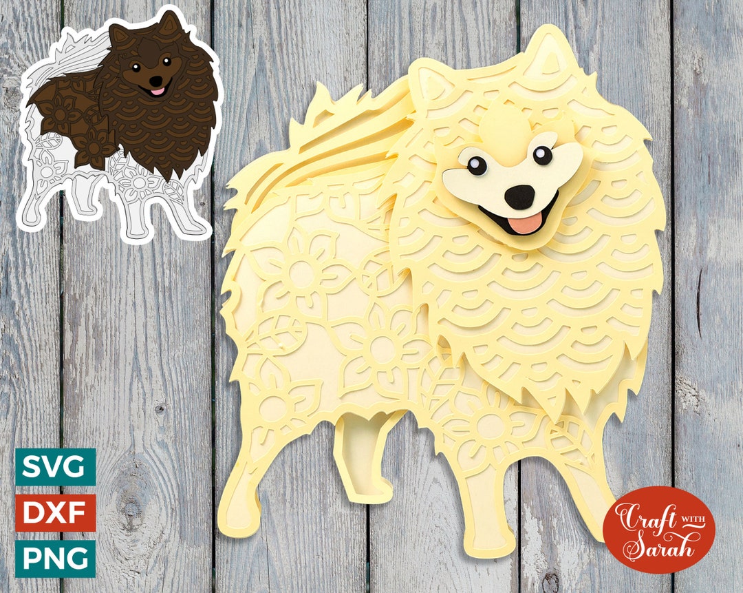 German Spitz SVG | Layered Miniature Spitz Dog Cutting File - Etsy