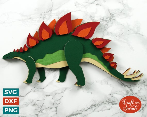 Stegosaurus SVG Layered Stegosaurus Dinosaur Cutting File | Etsy