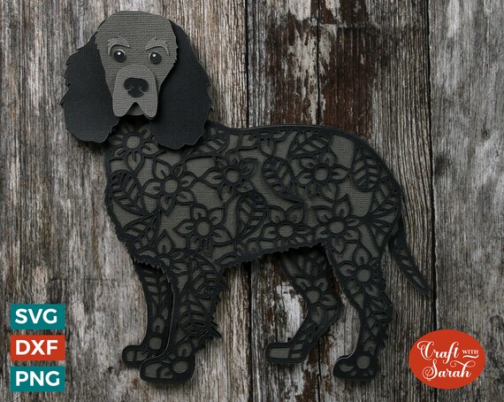Cocker Spaniel SVG Layered Working Cocker Spaniel Cutting | Etsy