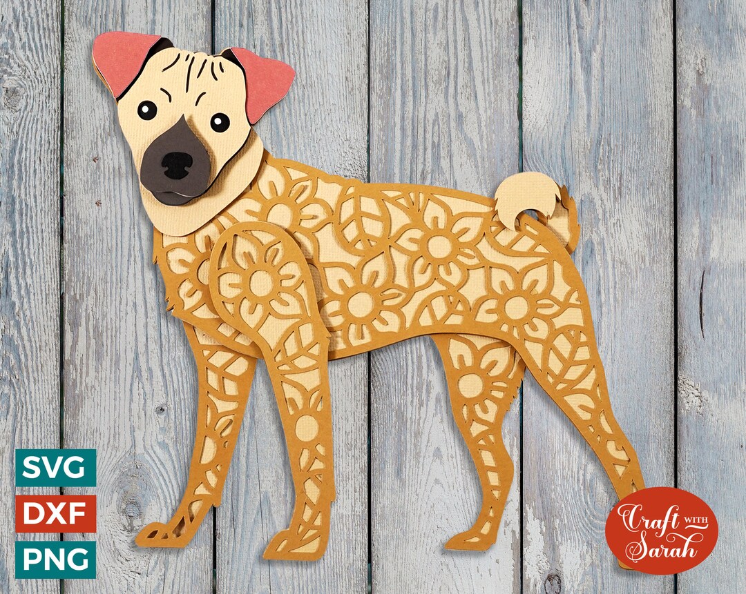 Jug Dog SVG | Layered Jack Russell X Pug Cutting File - Etsy Australia