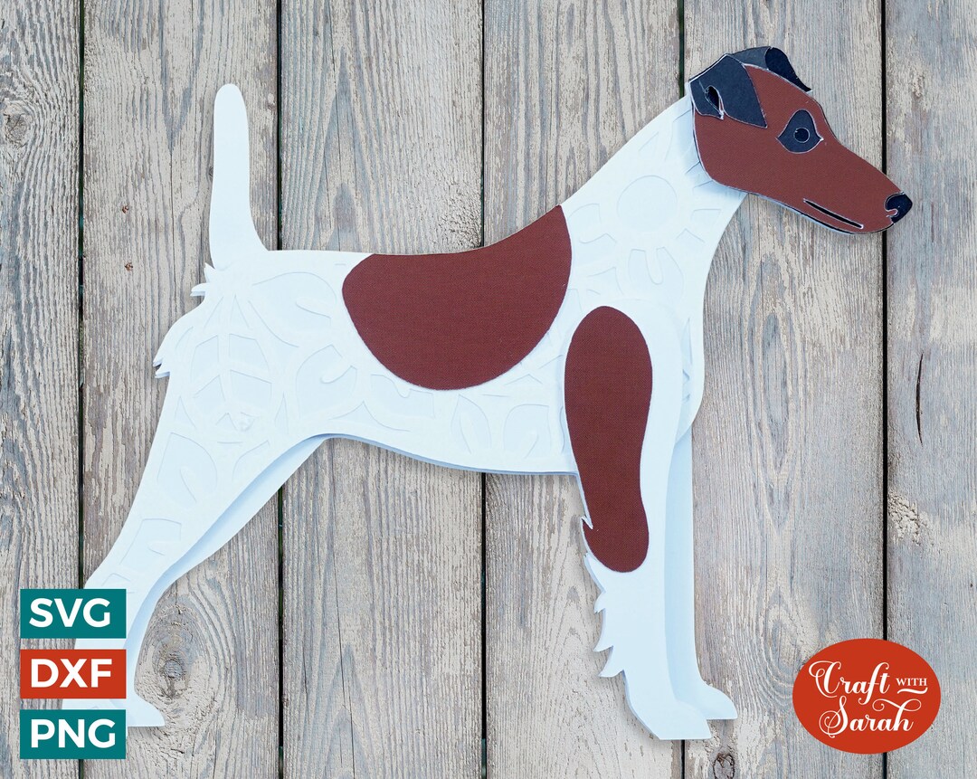 Fox Terrier SVG | Layered Fox Terrier Cutting File - Etsy