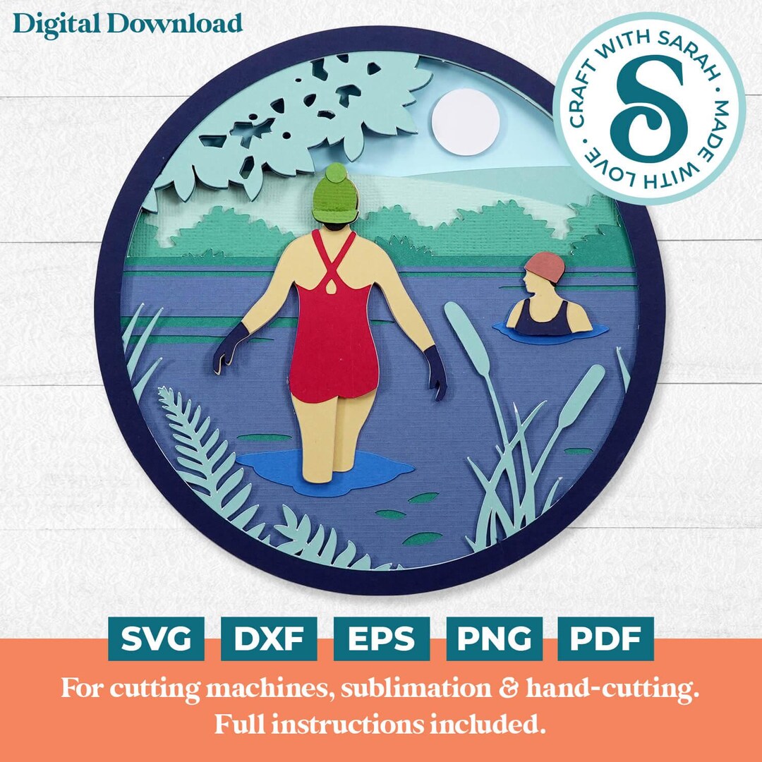 Wild Swimming SVG | Layered Wild Swimmers Cutting File - Etsy