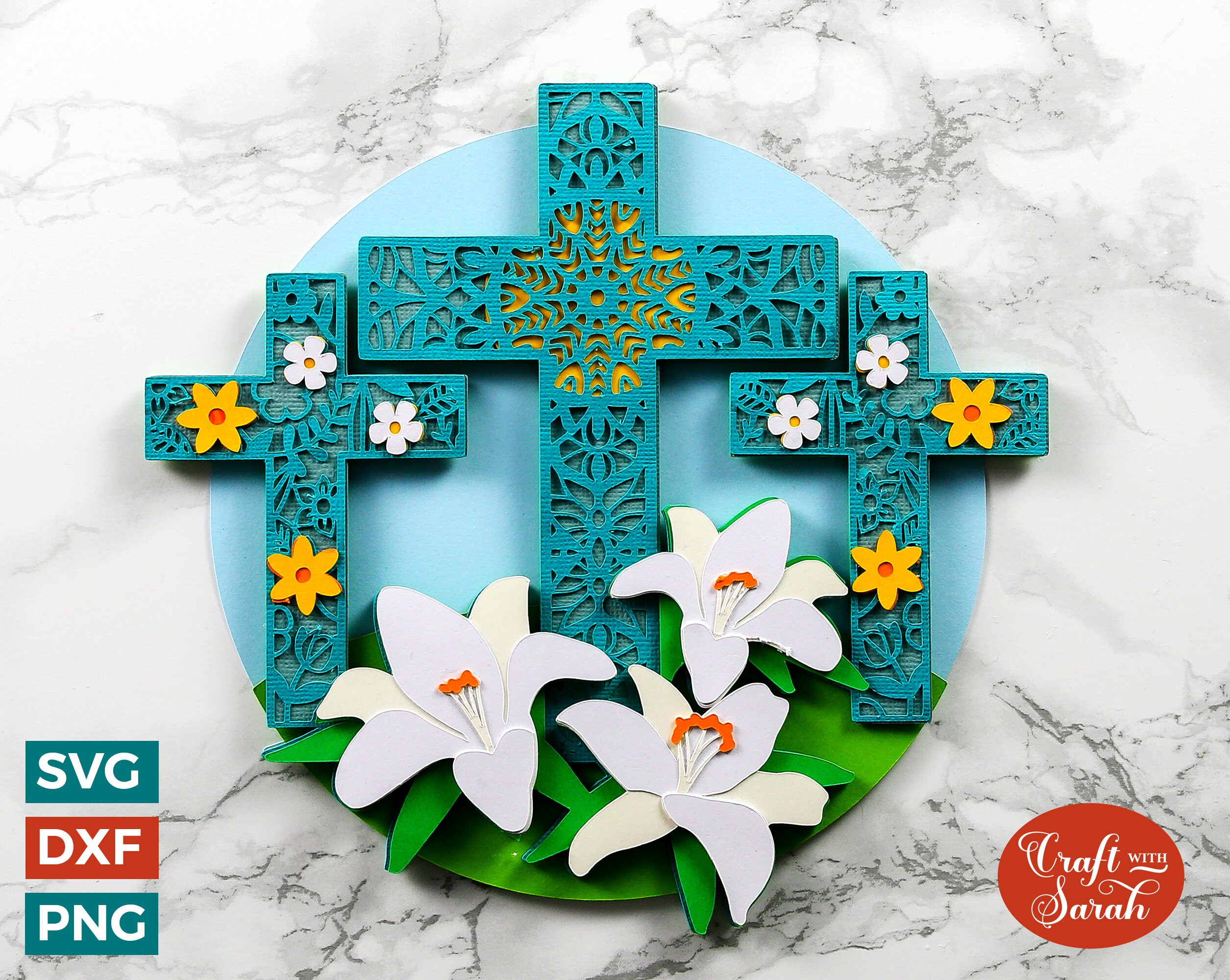 Easter Crosses SVG File Layered Mandala Cross Cutting File | Etsy Australia