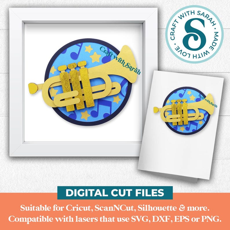 Trumpet SVG | Layered Musical Cut Files - Etsy