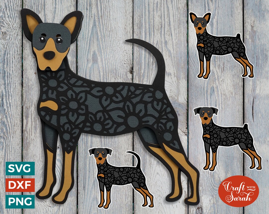 Min Pin Dog SVG | Miniature Pinscher Layered Cutting File - Etsy