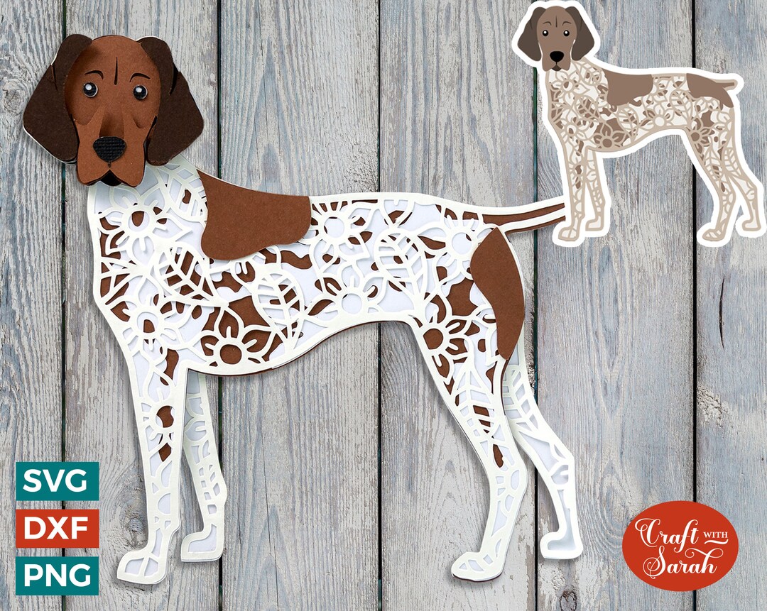 Pointer Dog SVG | Layered Shorthaired Pointer Cutting File - Etsy