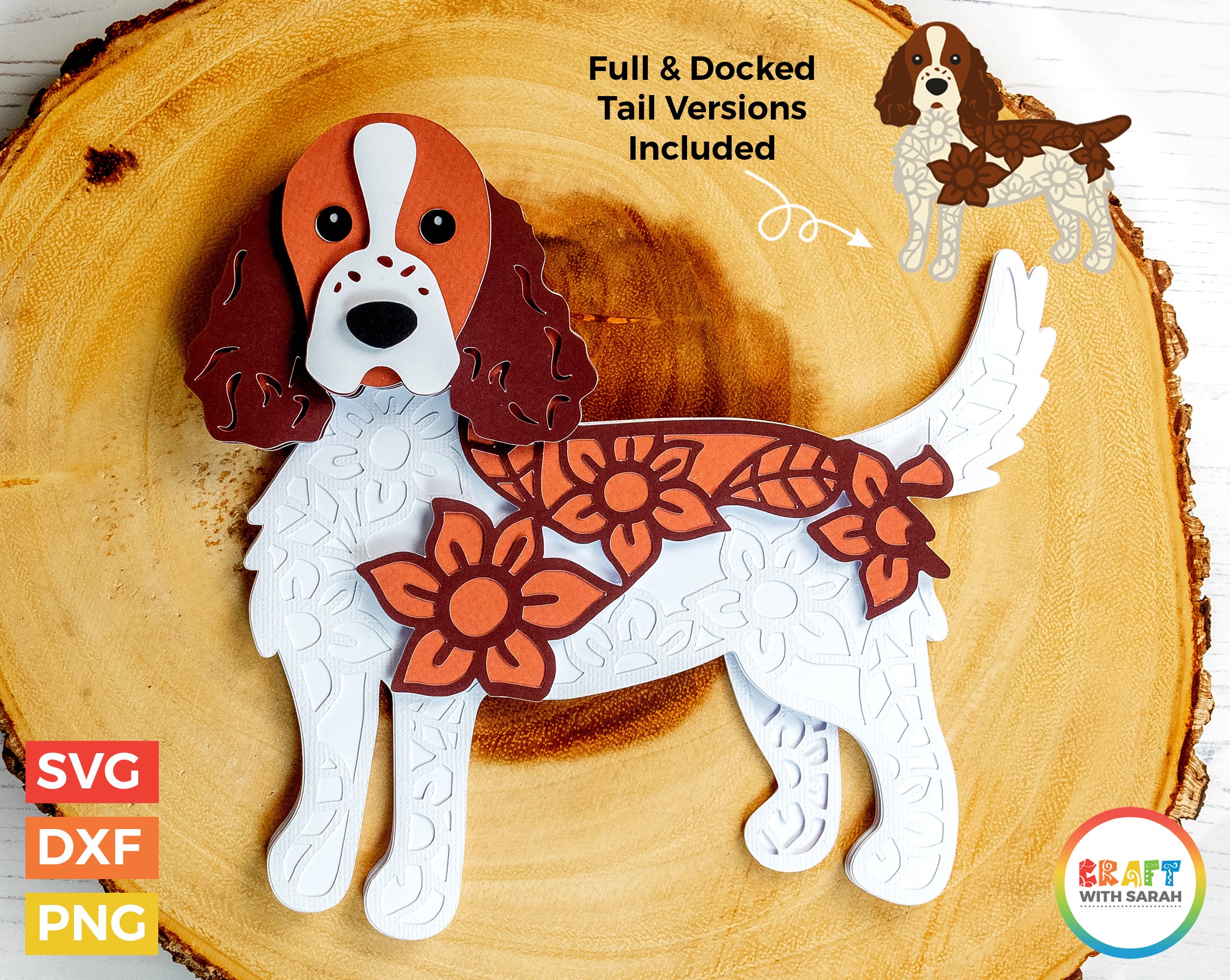 Springer Spaniel SVG Layered English Springer Spaniel Dog | Etsy