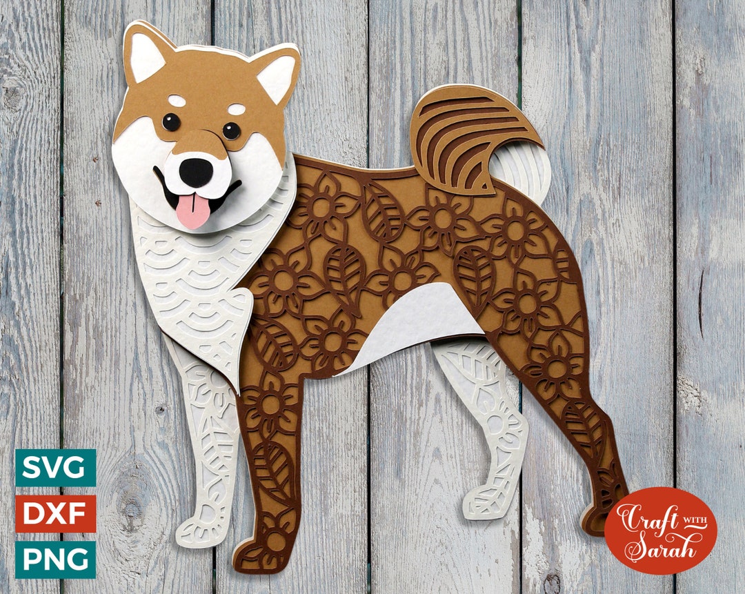 Shiba Inu SVG | Layered Shiba Inu Dog Cutting File - Etsy