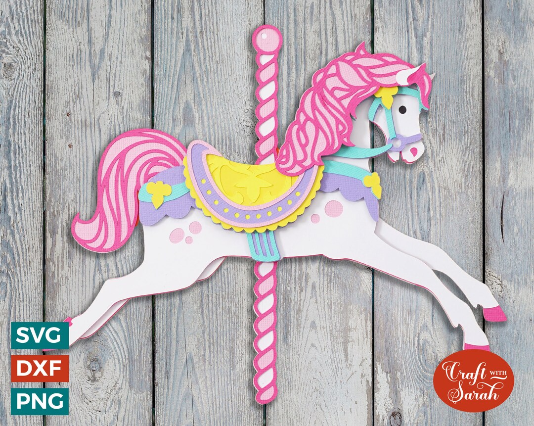 Carousel Horse SVG | 3D Layered Merry-go-round Horse Cutting File - Etsy