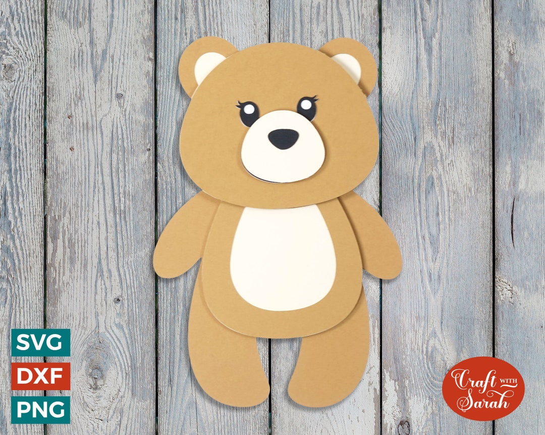Teddy SVG | Layered Female Teddy Bear Cut File - Etsy