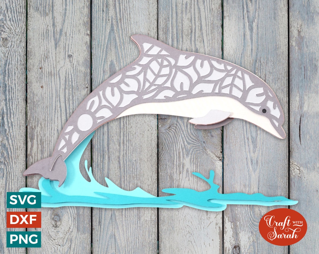 Bottlenose Dolphin SVG | Layered 3D Dolphin Cutting File - Etsy