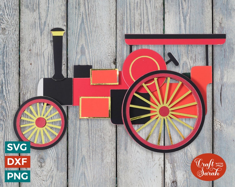 Traction Engine SVG | 3D Steam Engine SVG for Cardstock - Etsy UK