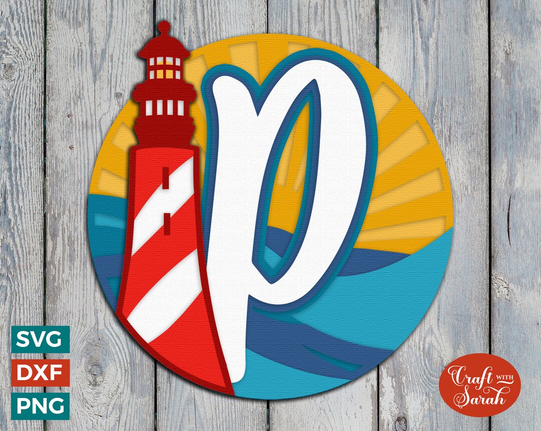 Lighthouse Letter P Layered SVG | 3D Lighthouse Alphabet - Etsy