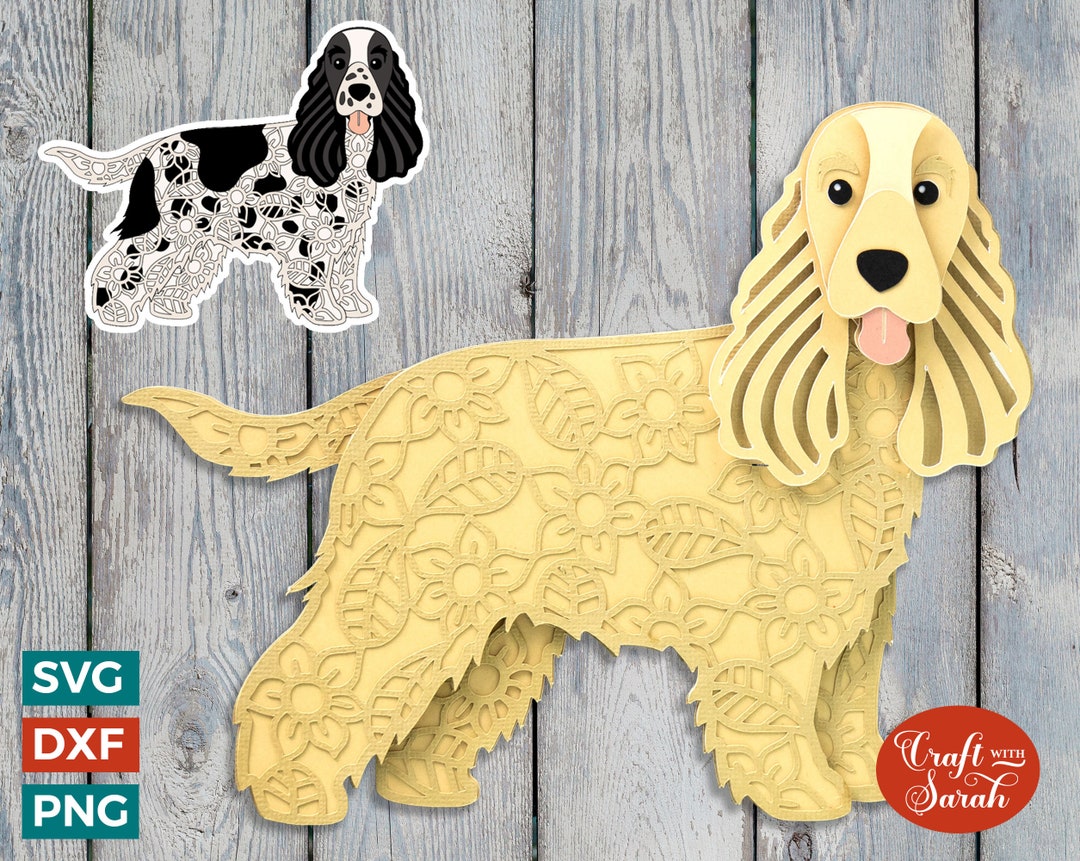 Cocker Spaniel SVG | Layered Cocker Spaniel Cutting File - Etsy