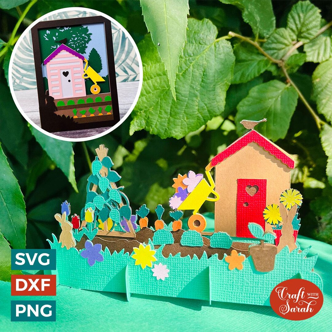 Allotment Popout Card SVG | Gardening Greetings Card Cut Files - Etsy