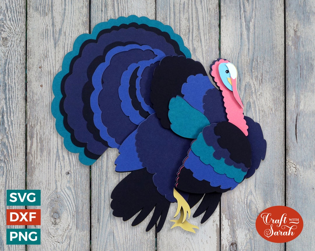 Turkey SVG | Layered Turkey Cutting File - Etsy