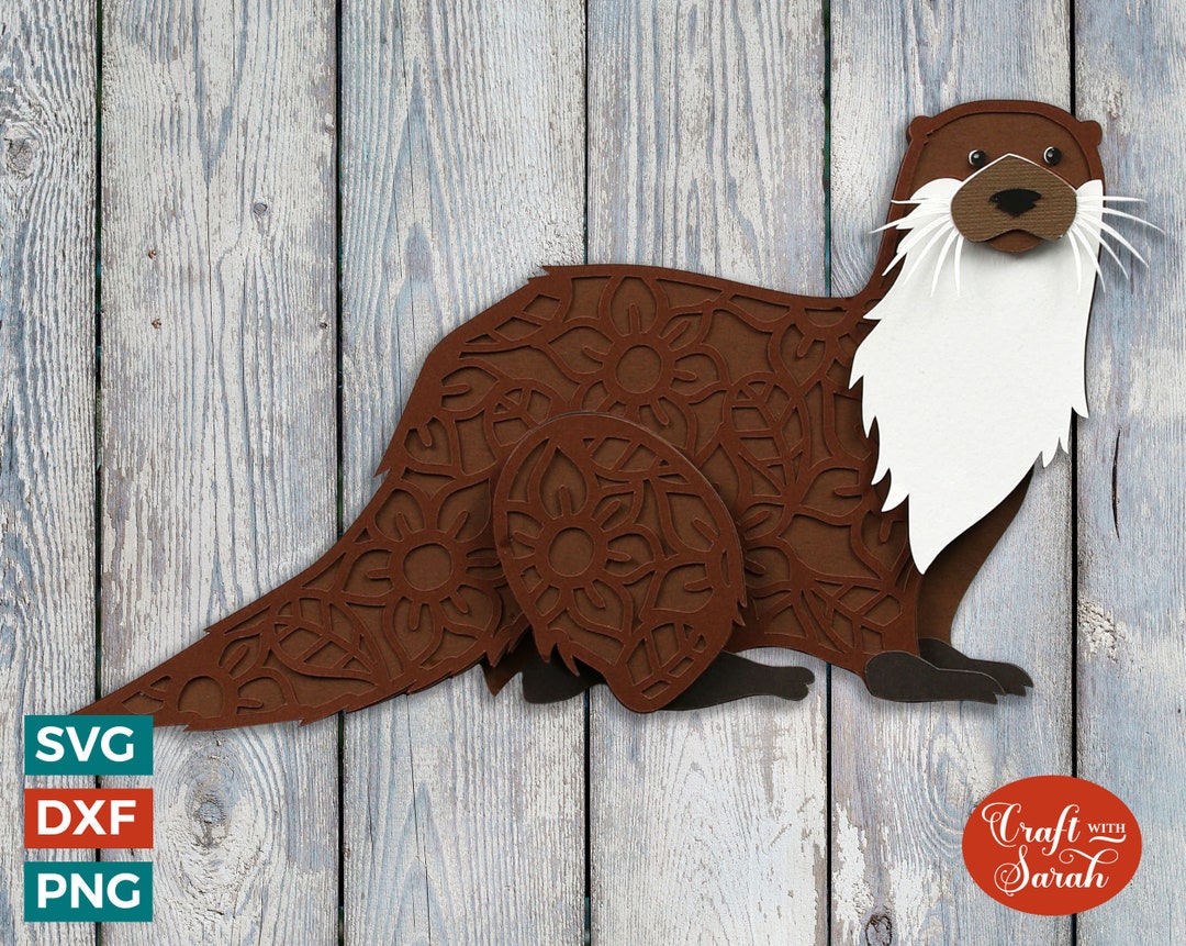 Otter SVG | Layered Woodland Otter Cutting File - Etsy
