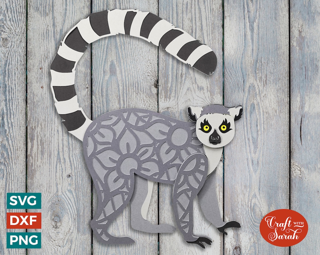 Lemur SVG | Layered Lemur Cutting File - Etsy