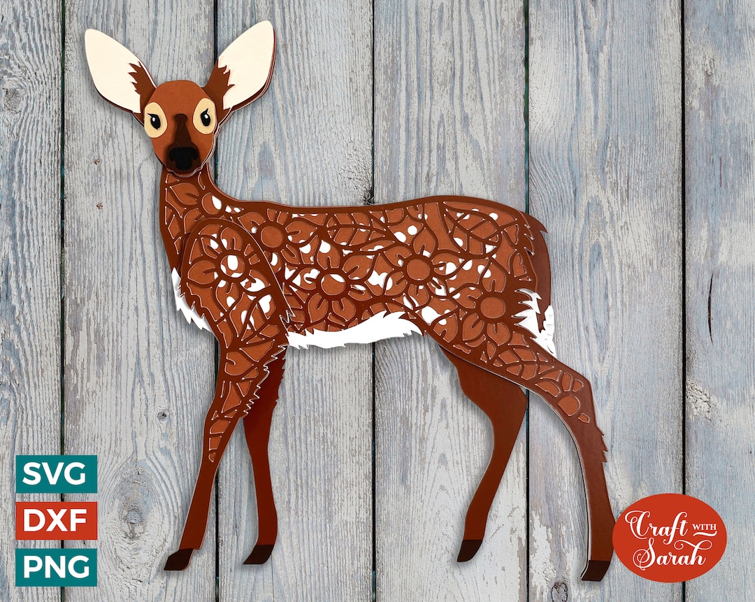 Spotted Fawn SVG | Layered Woodland Baby Deer Cutting File - Etsy