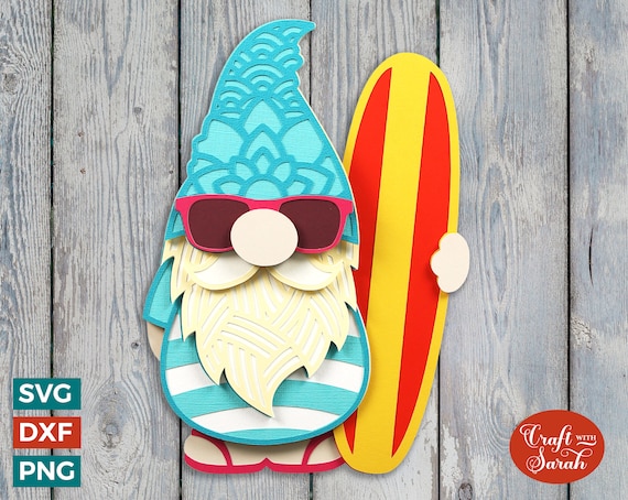 Male Summer Gnome SVG 3D Summer Gnomes SVG | Etsy