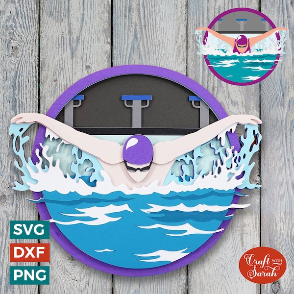 Swimmer Svg - Etsy
