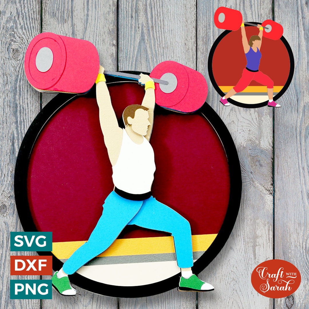Weightlifting SVG | Male & Female Weightlifting Competition Cut Files - Etsy
