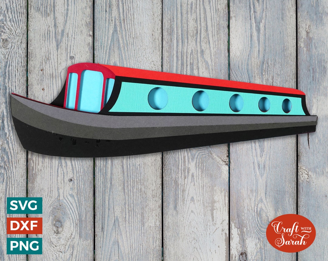 Narrow Boat SVG | Narrow Boat Layered SVG - Etsy