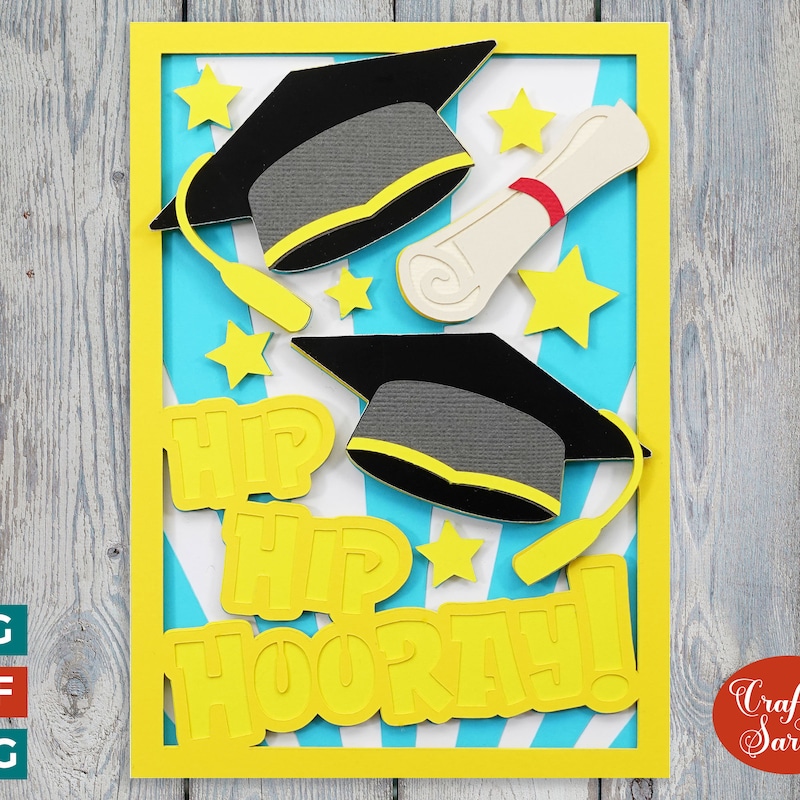 Graduation Card Svg - Etsy